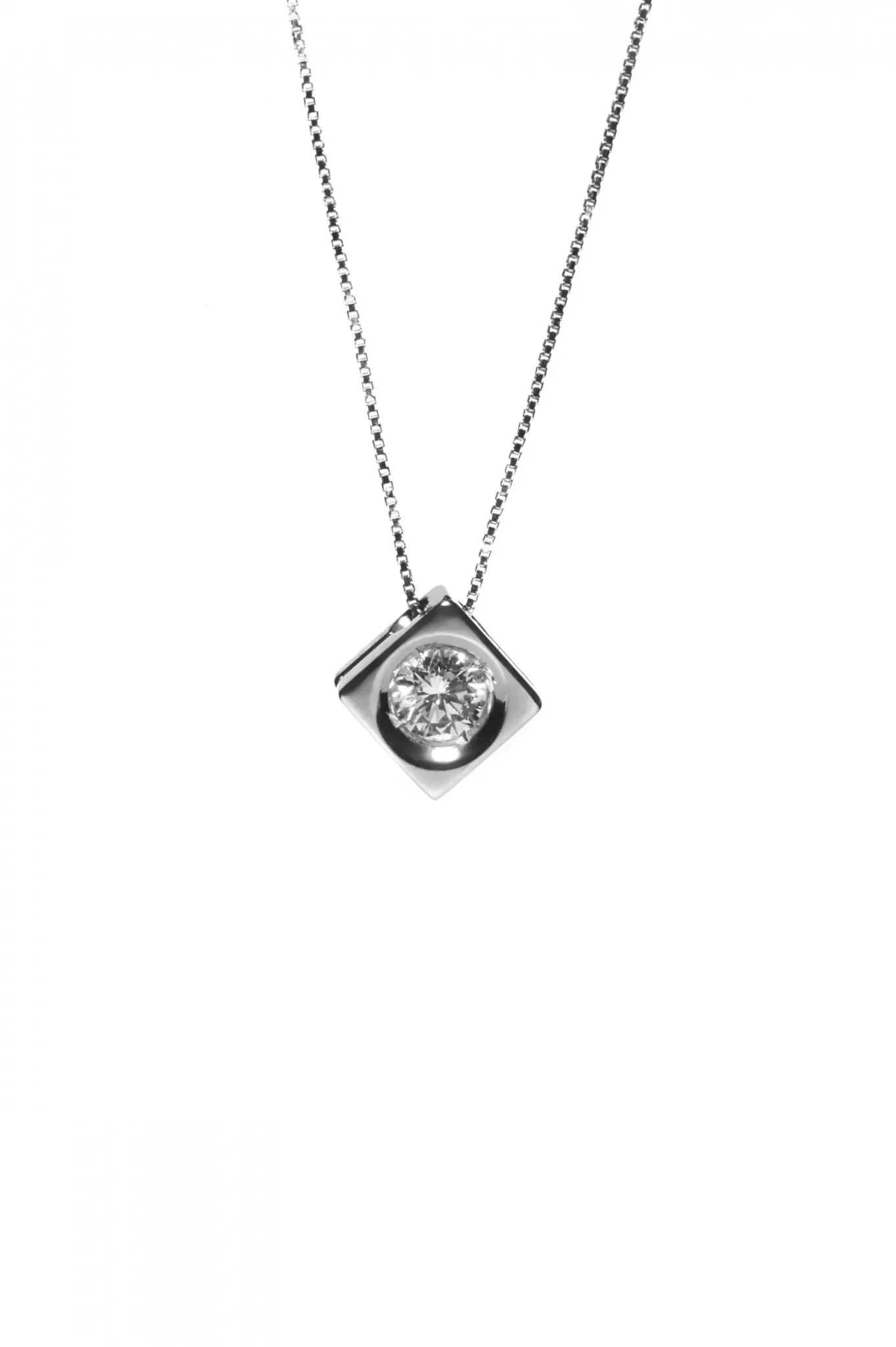 Punto Luce oro bianco 18 Carati diamante naturale Promesse - Musci gioielli